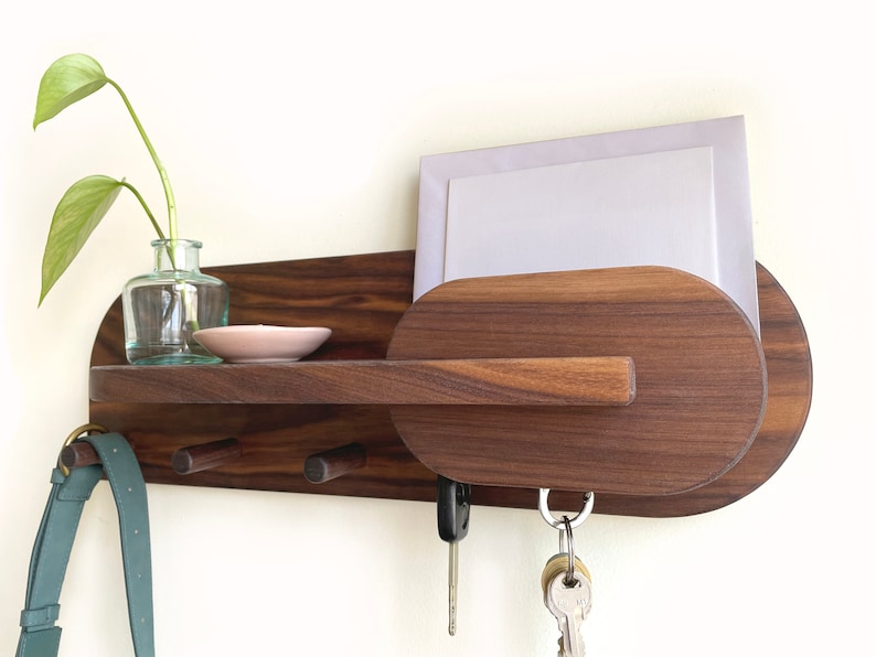 Entryway Organization Key Holder Wall Mount Coat Rack With - Etsy