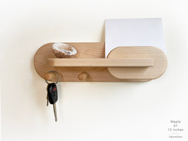 Small Entryway Organization Key Holder Wall Mount Coat Rack - Etsy