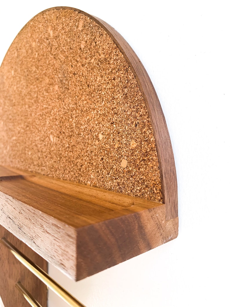 Walnut Jewelry Organizer Hardwood Wall Mount Floating Shelf - Etsy
