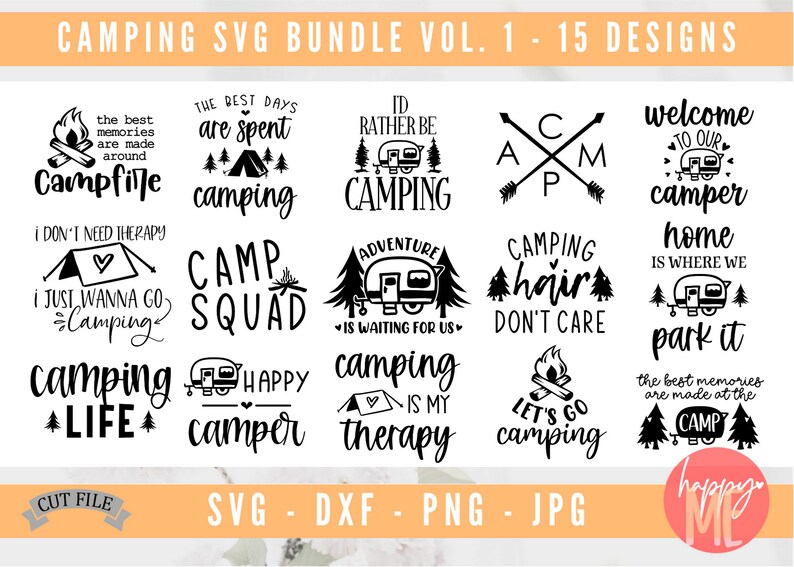Camping Bundle SVG Camping Quote Bundle SVG Camp SVG - Etsy