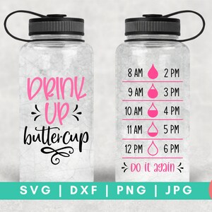 Water Tracker Bundle, Water Tracker SVG, Water Bottle Svg, Dxf Instant ...