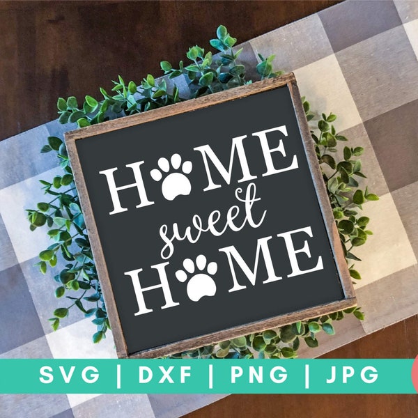 Home Sweet Home Dog Sign - Etsy
