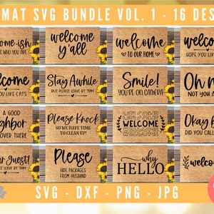 Doormat Bundle SVG, Doormat Quote Svg, Farmhouse SVG, Welcome Svg ...