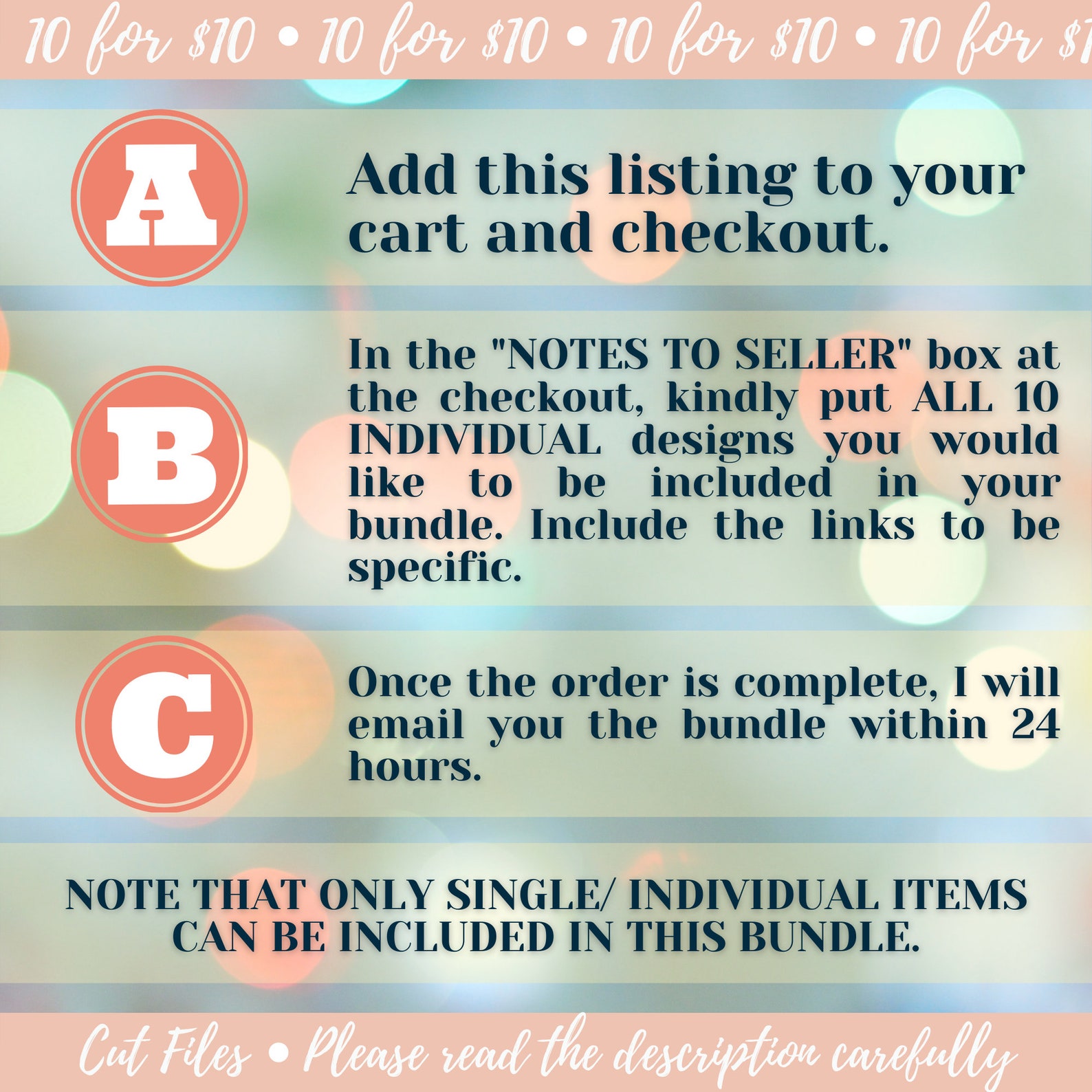 Create Your Own Bundle 10 DESIGNS FOR 10 USD Digital Cut - Etsy