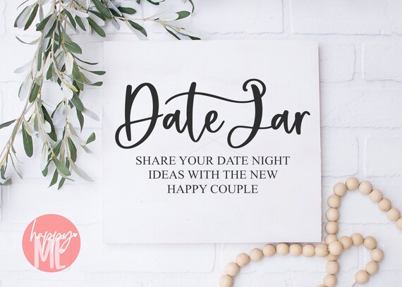 Date Jar SVG Date Ideas SVG Marriage Svg Wedding Signs Svg - Etsy