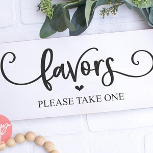 Favors Please Take One SVG, Favours SVG, Favors Sign Wedding Svg ...