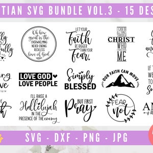 Christian Bundle SVG, Bible Verse Bundle, Jesus SVG, Faith SVG ...