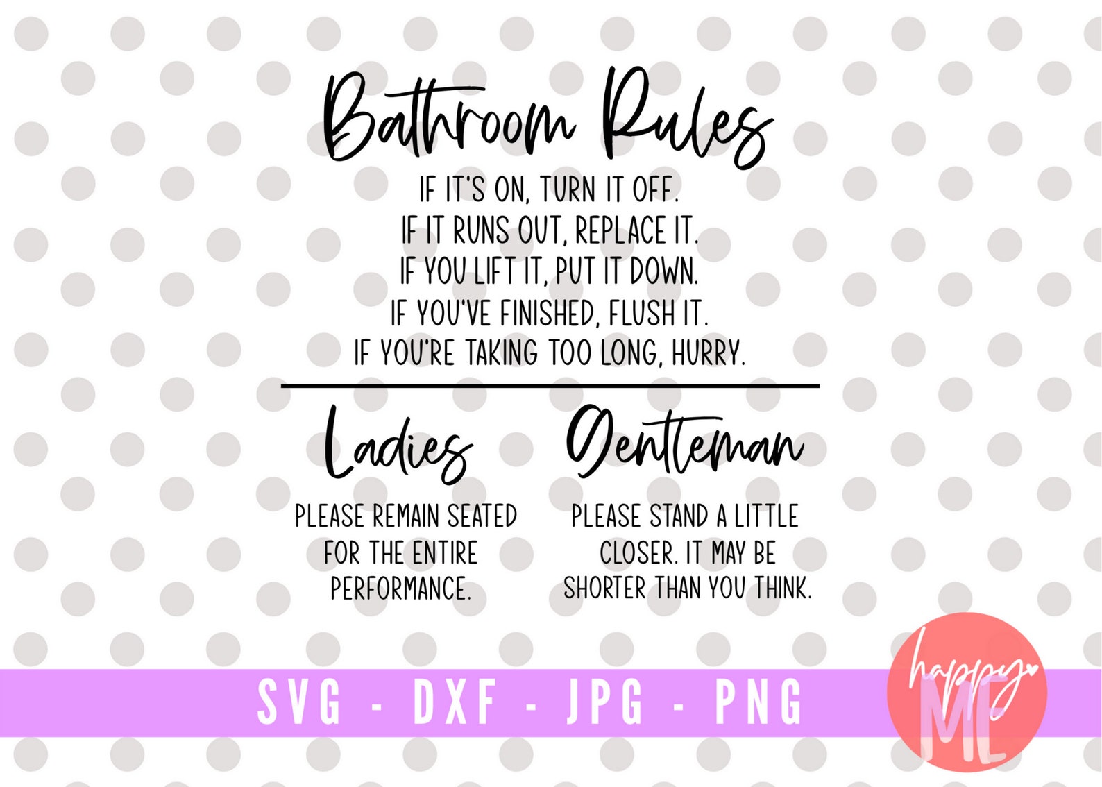 Bathroom Rules SVG, Toilet Rules SVG, Restroom Sign Svg, Bathroom Signs ...