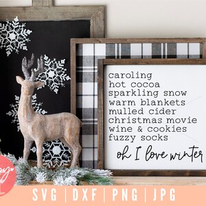 Winter Words SVG, Christmas Words Svg, Merry Christmas Sign Svg, Happy ...