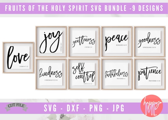 Fruits of the Holy Spirit Bundle SVG Christian Bundle SVG - Etsy