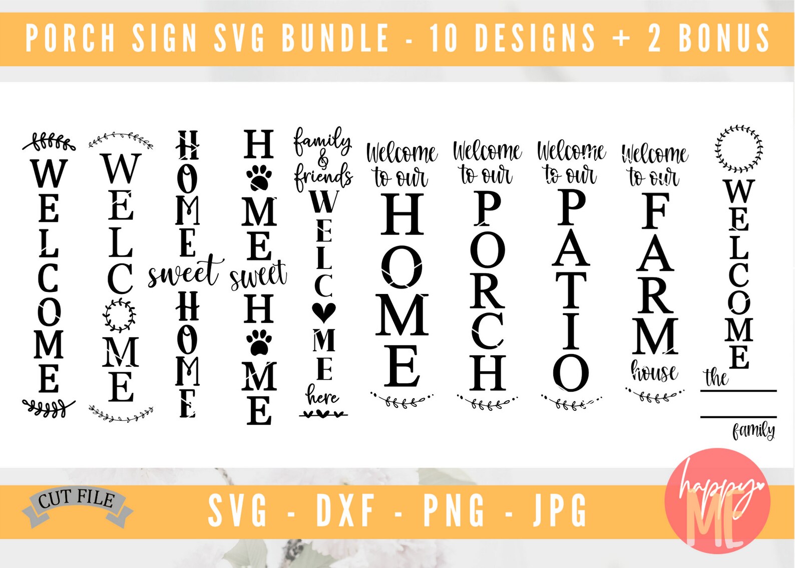 Porch Sign Bundle SVG Home Sign Bundle Svg Farmhouse Sign | Etsy
