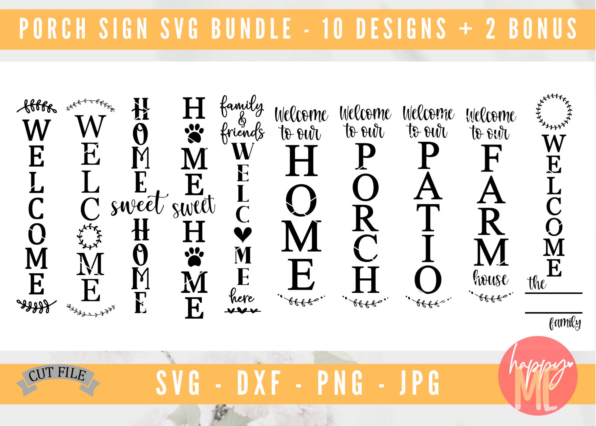 Porch Sign Bundle SVG, Home Sign Bundle Svg, Farmhouse Sign Bundle SVG ...