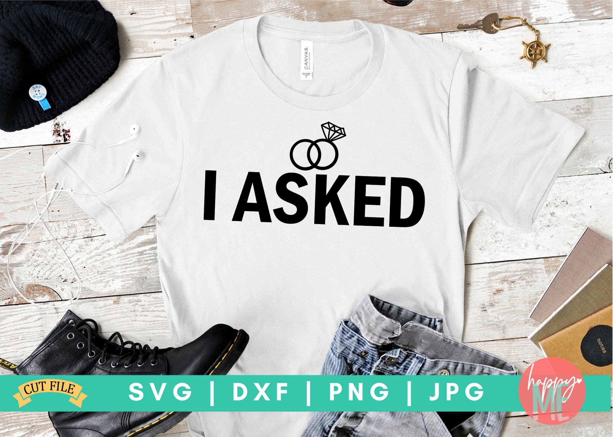 Set of 2 I Asked and I Said Yes SVG Bride SVG Bride Squad - Etsy