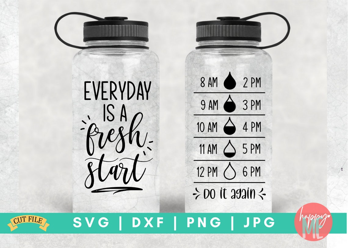 Water Tracker Bundle, Water Tracker SVG, Water Bottle Svg, Dxf Instant ...