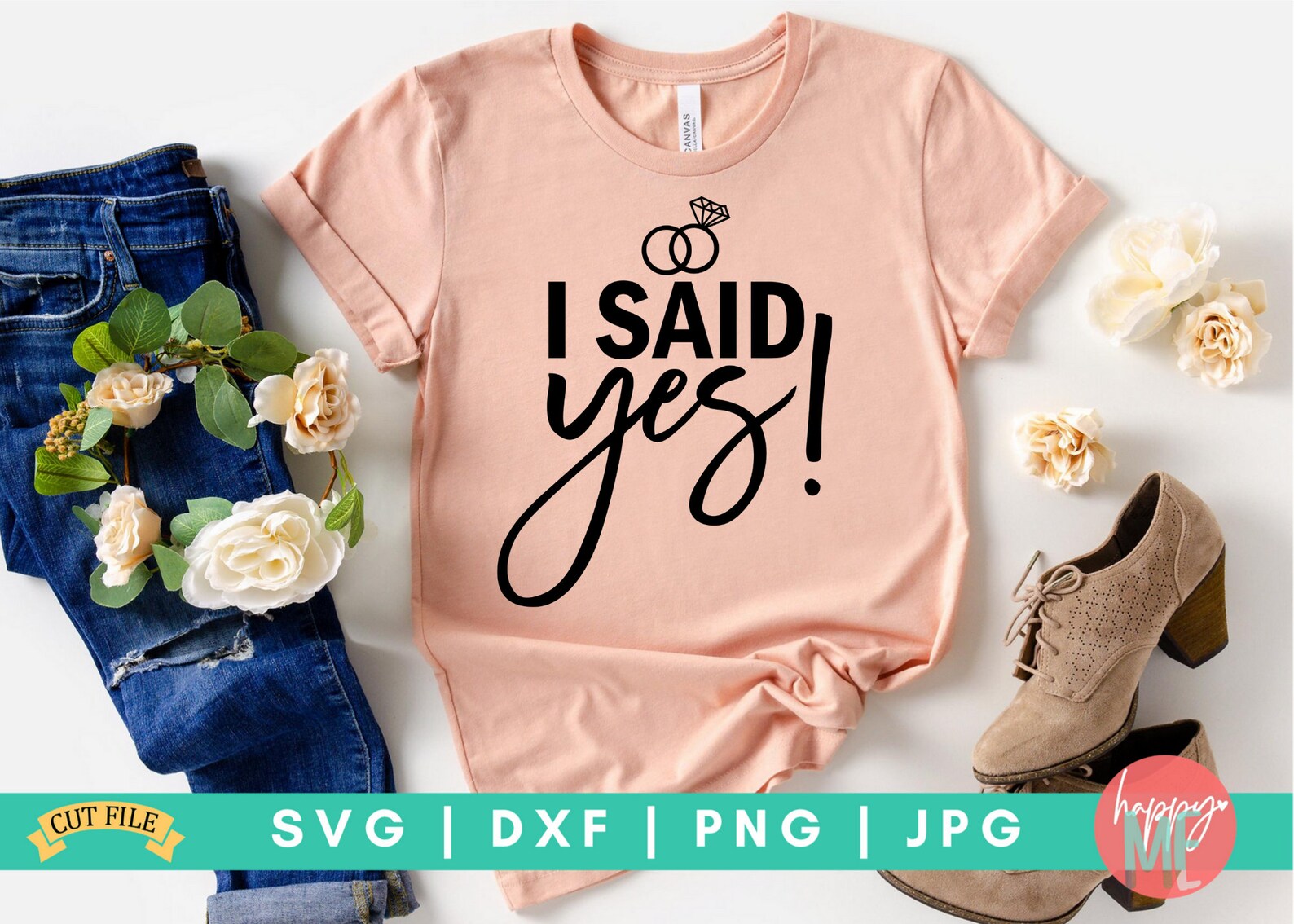 Set of 2 I Asked and I Said Yes SVG Bride SVG Bride Squad | Etsy