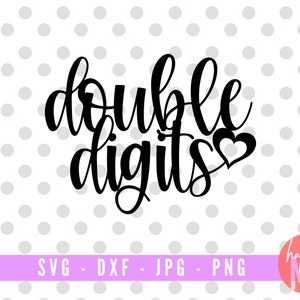 Double Digits SVG, Cake Topper Svg, Birthday Cake Toppers Svg, Happy ...