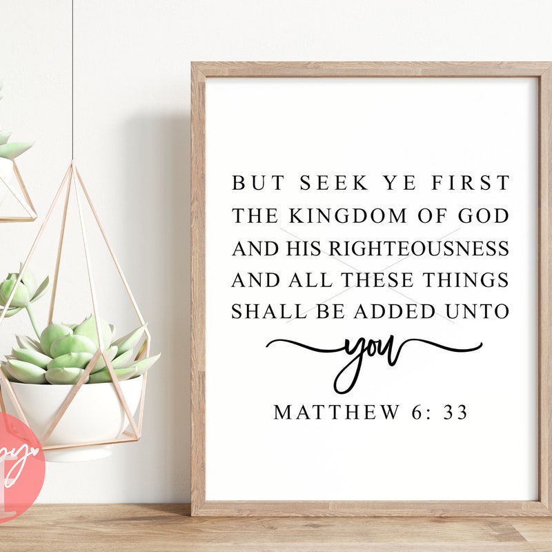 Matthew 6 33 - Etsy