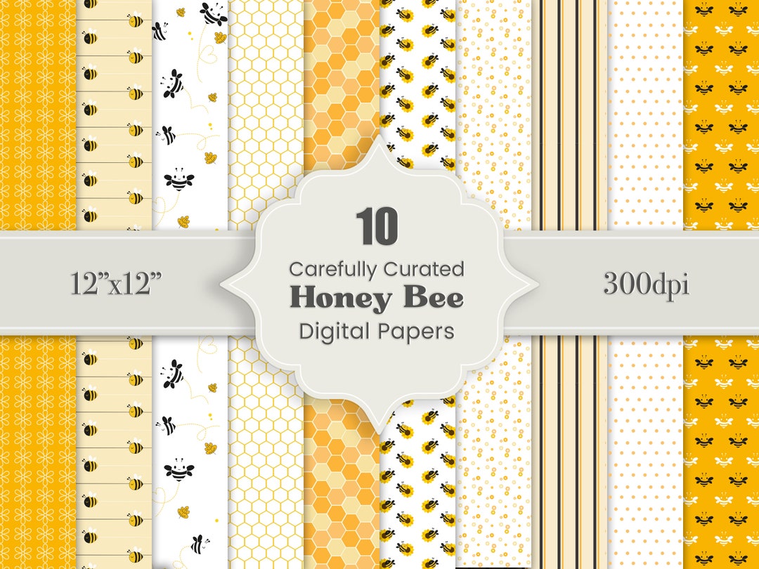 Cute Bumble Bee, Honey Bee, Digital Papers, Paper Backgrounds, Bee ...