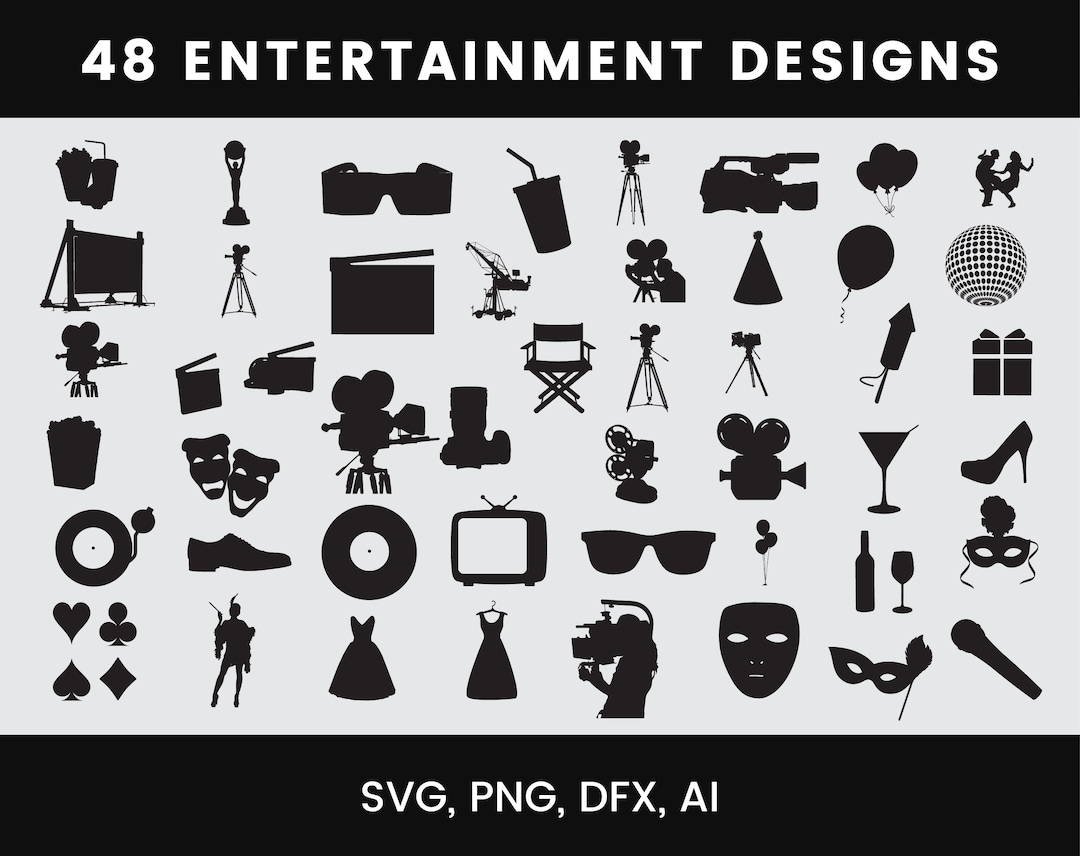 24 Entertainment, Party Svg / Vector Badges Svg / Files for Cricut ...