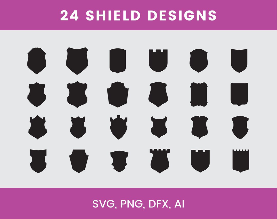 24 Badge and Shield Svg / Vector Badges Svg / Files for Cricut / Cut ...