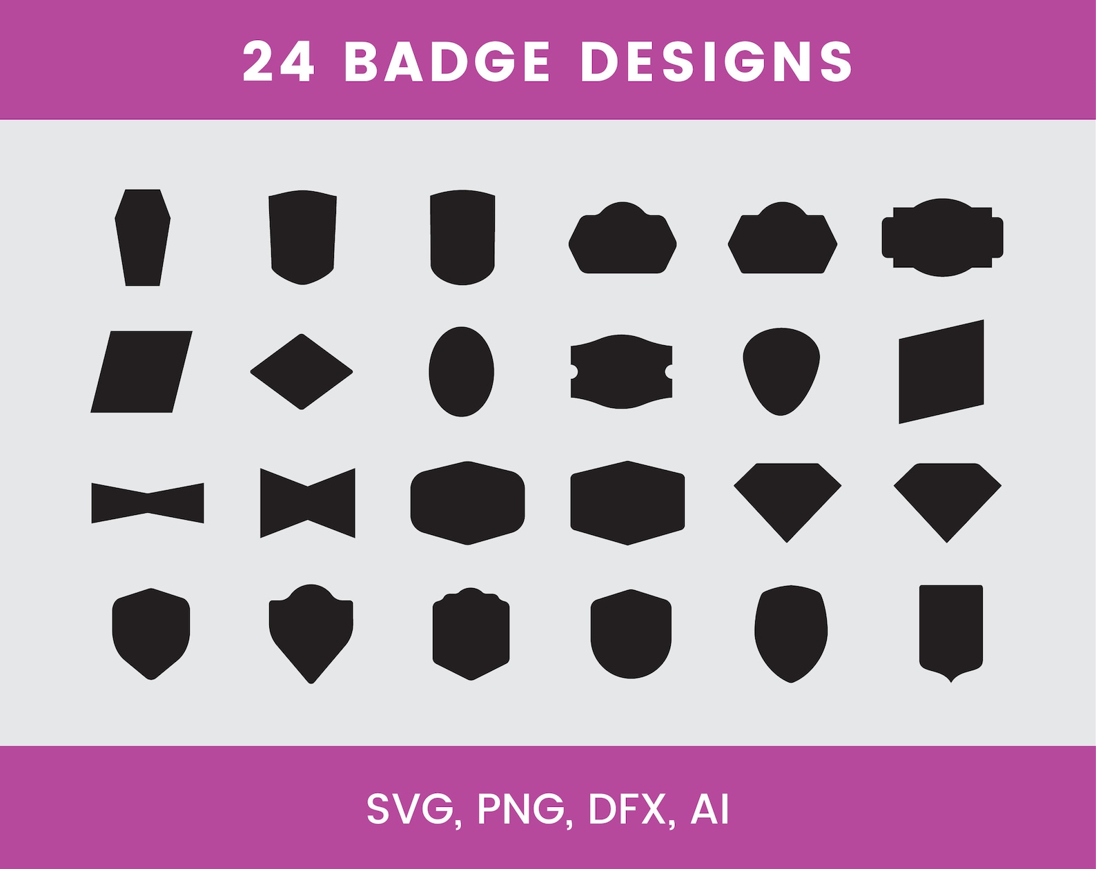 24 Shapes & Badges Svg / Vector Badges Svg / Files for Cricut - Etsy