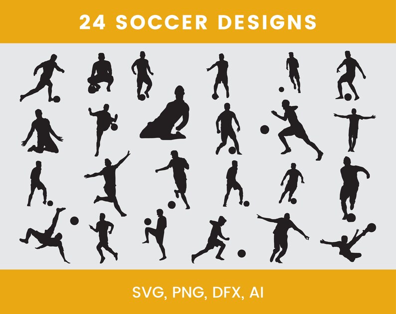 24 Soccer / Football Designs Svg / Vector Badges Svg / Files for Cricut ...