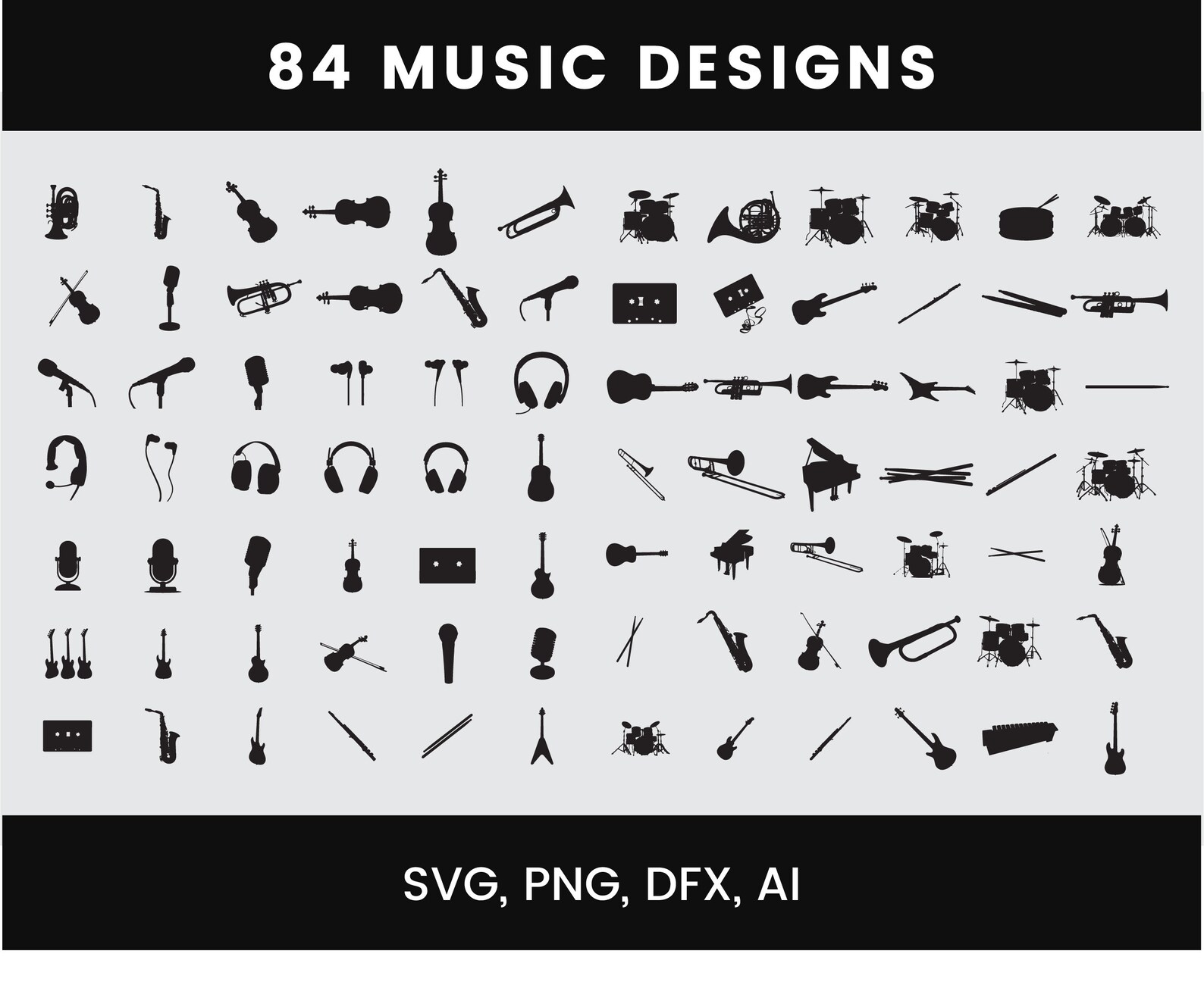 84 Music Instruments Svg / Vector Badges Svg / Files for - Etsy Australia