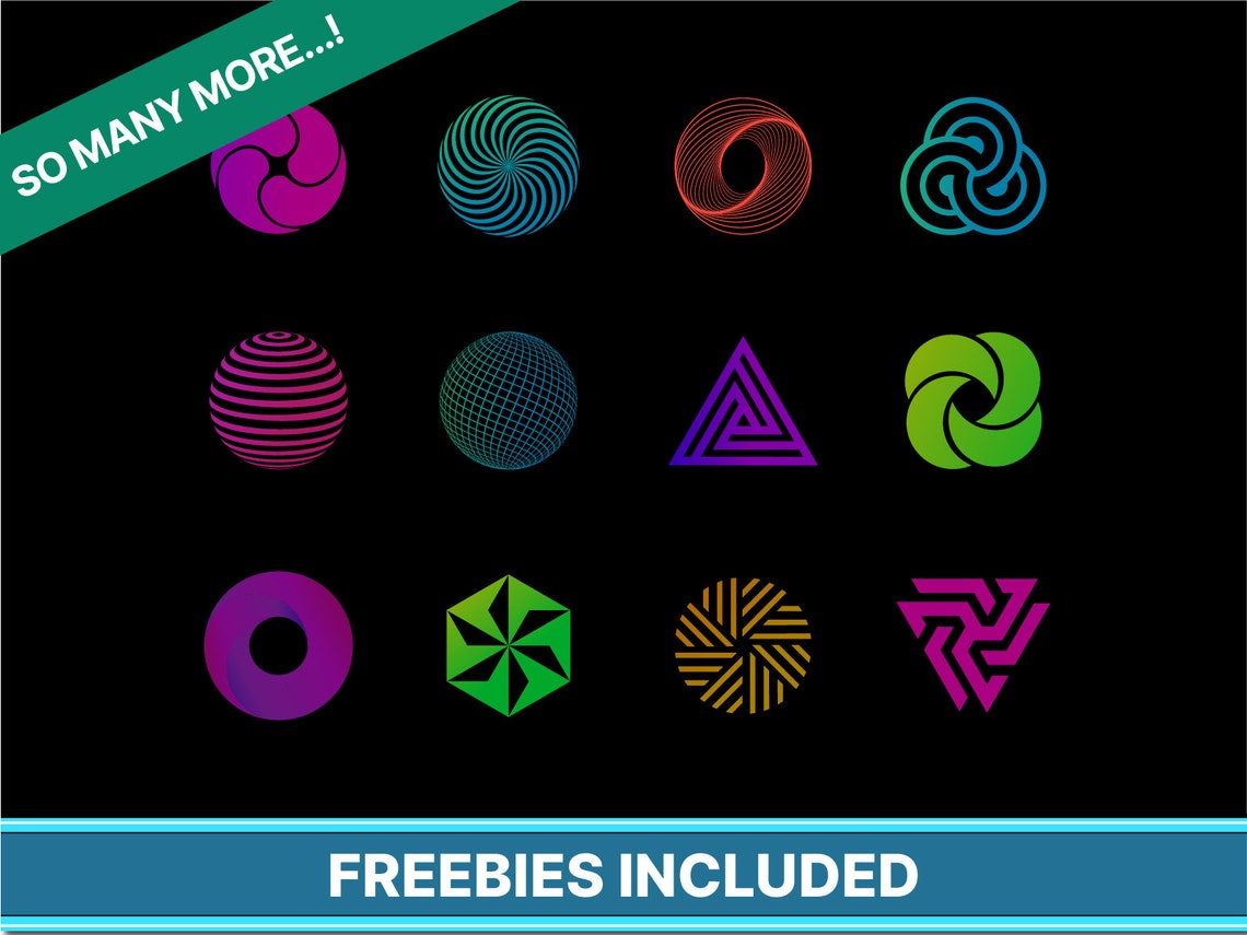 96 Square Shapes, Shapes BIG BUNDLE Svg, Square Abstract Vector Shapes ...