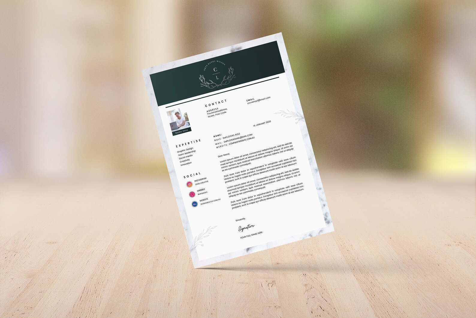 Resume Template Word CV Template Cover Letter Teacher | Etsy