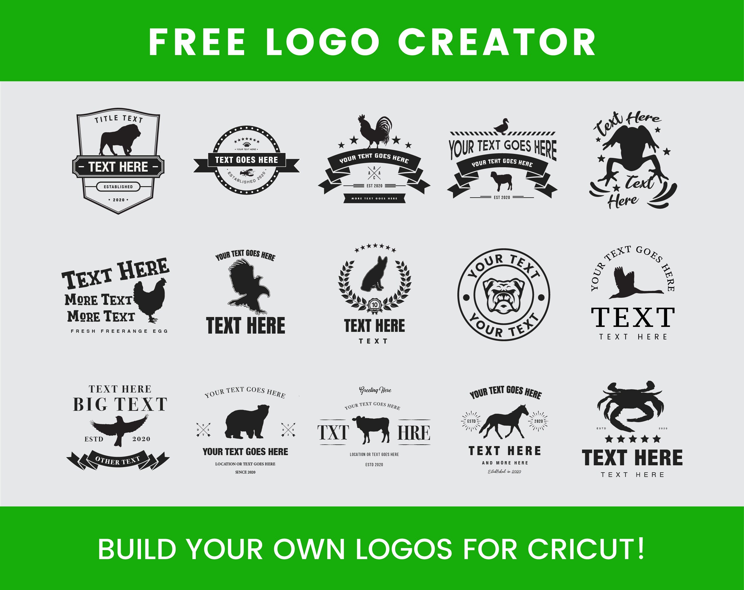 24 Logo Badges Svg / Vector Badges EDITABLE Svg / Files for Cricut ...