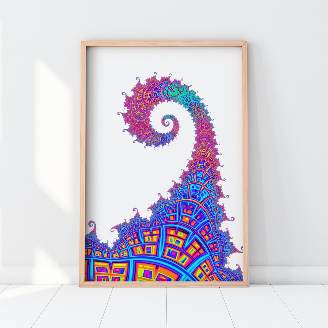 FRACTAL ART PRINT - Giclée Poster, Mandelbrot Art, Psychedelic Poster ...