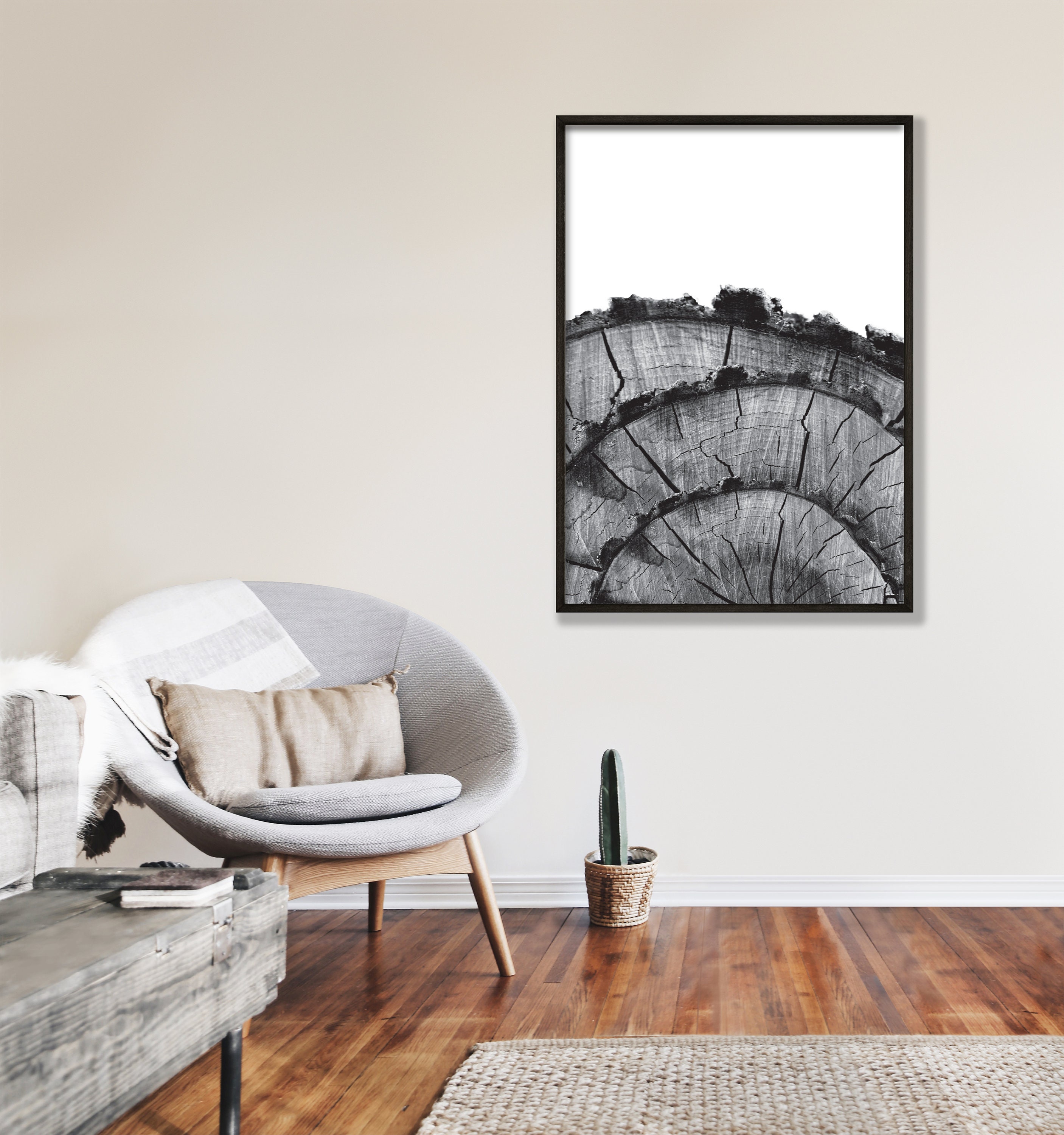 TREE RING PRINTABLE Tree Ring Art Digital Download Tree | Etsy