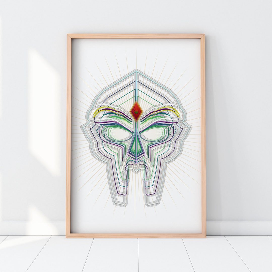 White MF DOOM Giclée Poster - Etsy
