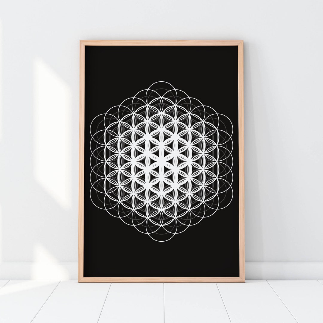 Sacred Bloom - Flower of Life Giclée Poster - Etsy