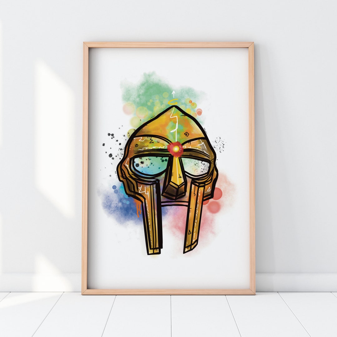 White MF DOOM Print - Giclée Poster Tribute - Etsy UK