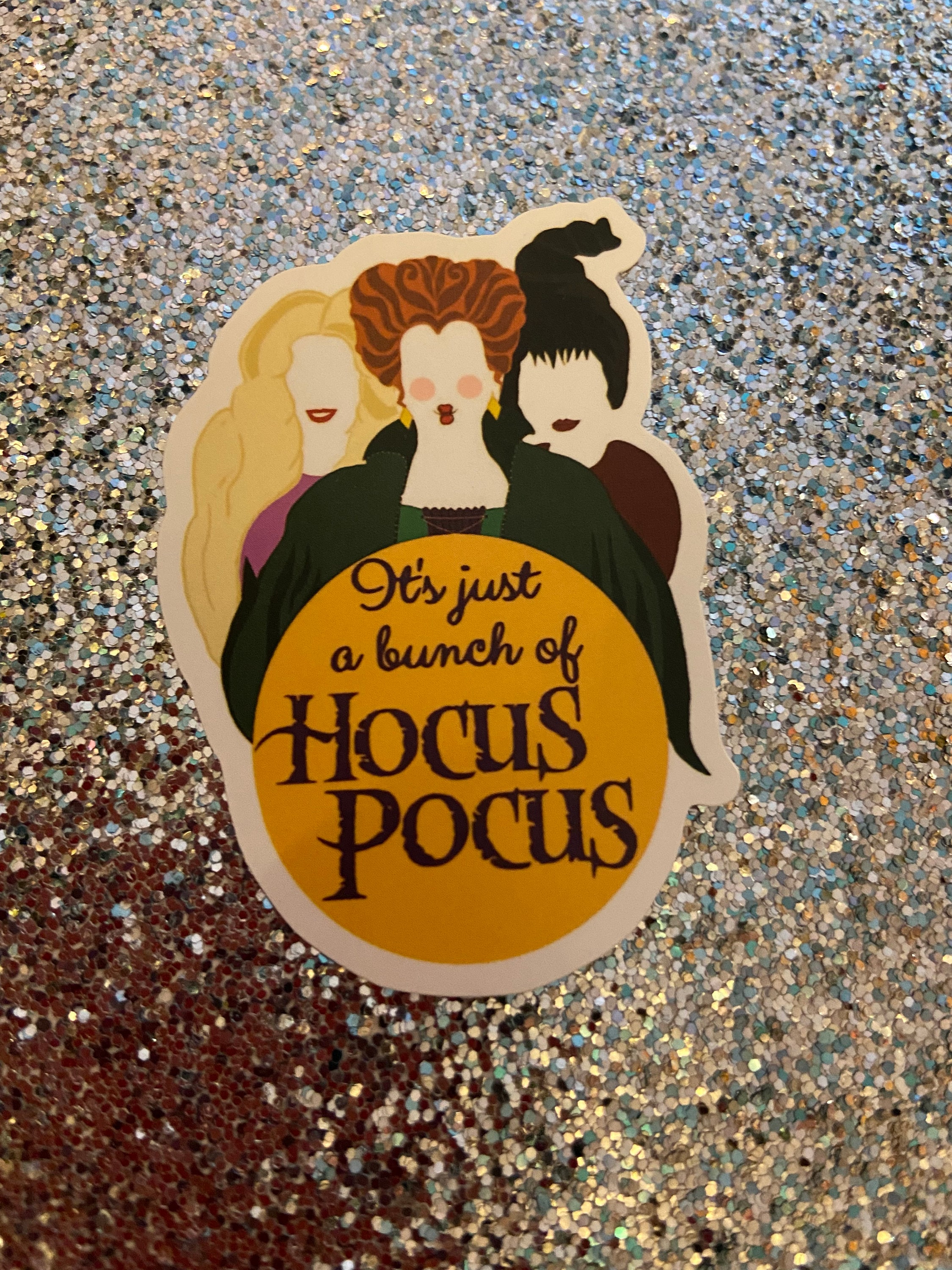 Set of 2 Hocus Pocus Broomstick Vacuum Witch Silver Foil Metallic ...