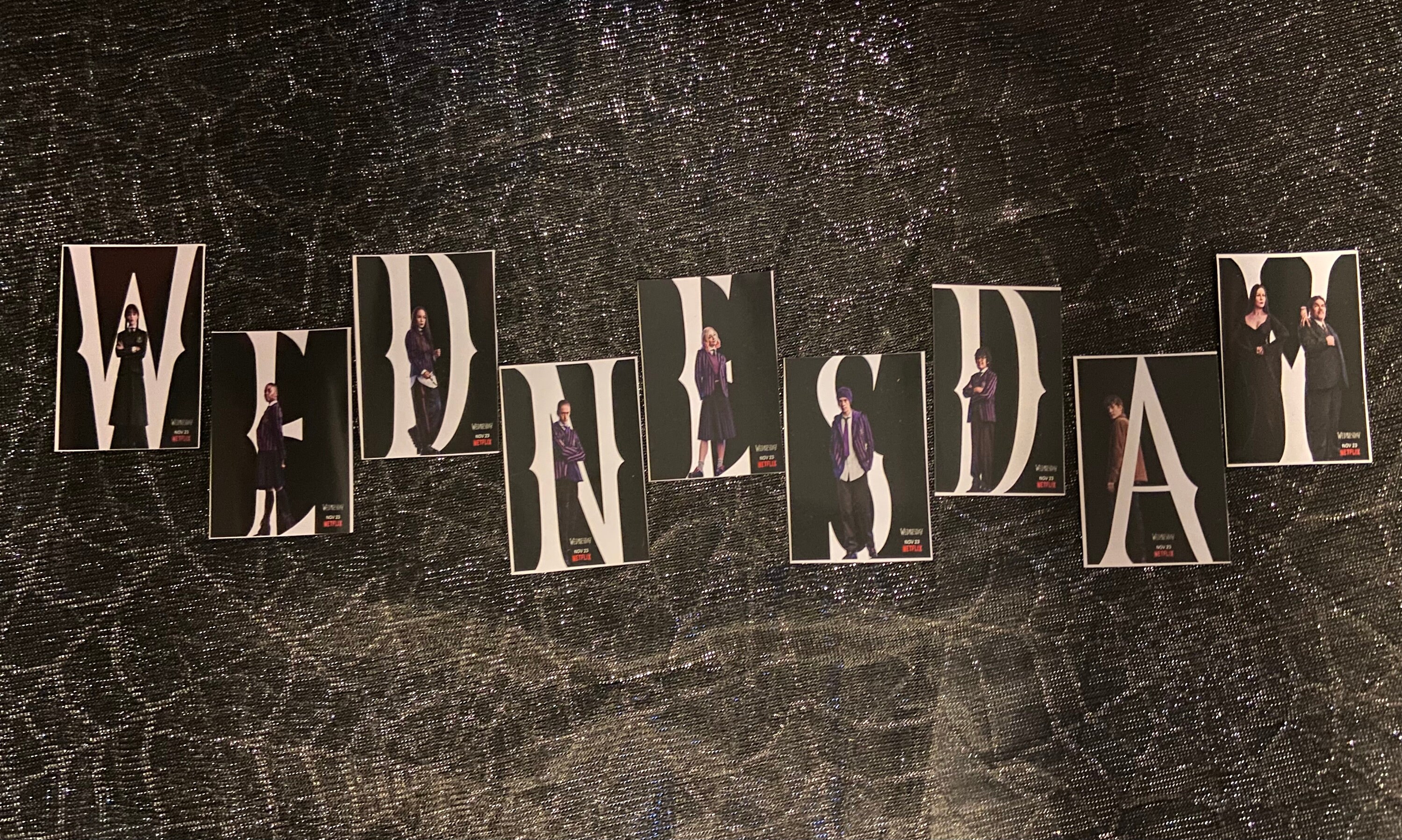 Wednesday Addams Family Letters Photo Character Tim Burton Glossy Paper ...