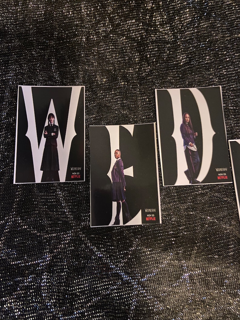 Wednesday Addams Family Letters Photo Character Tim Burton - Etsy