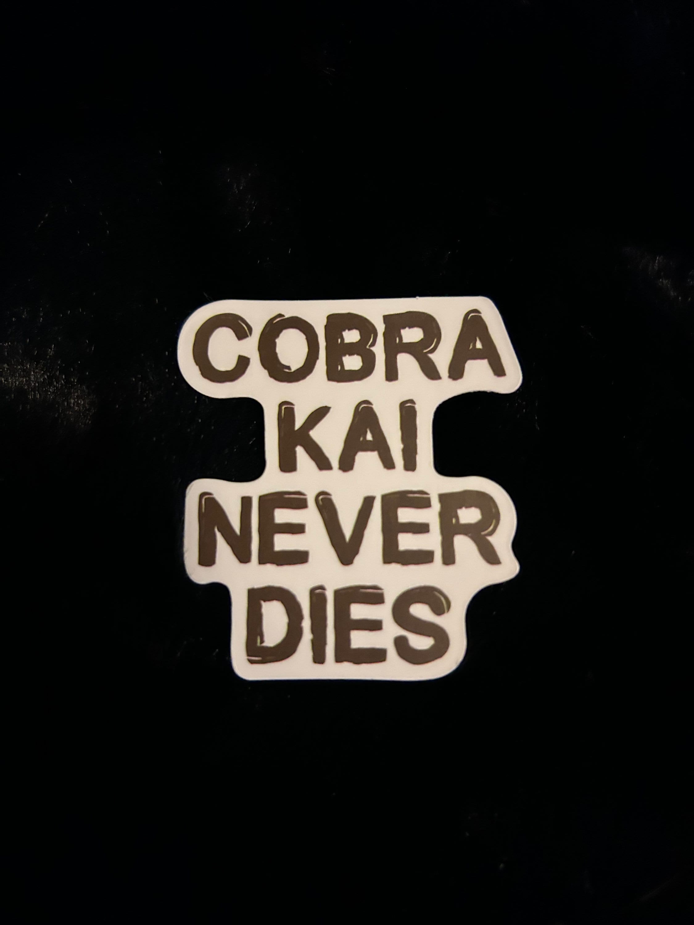 Cobra Kai Never Dies Saying Logo Decal Larusso Macchio Lawrence Zabka ...