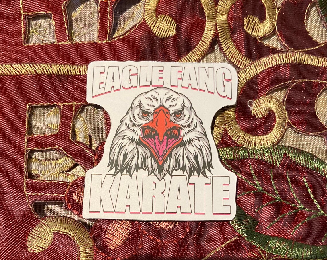 Eagle Fang Logotipo en blanco y negro Dojo Eagles mascota karate kid cobra kai larusso vinilo ...