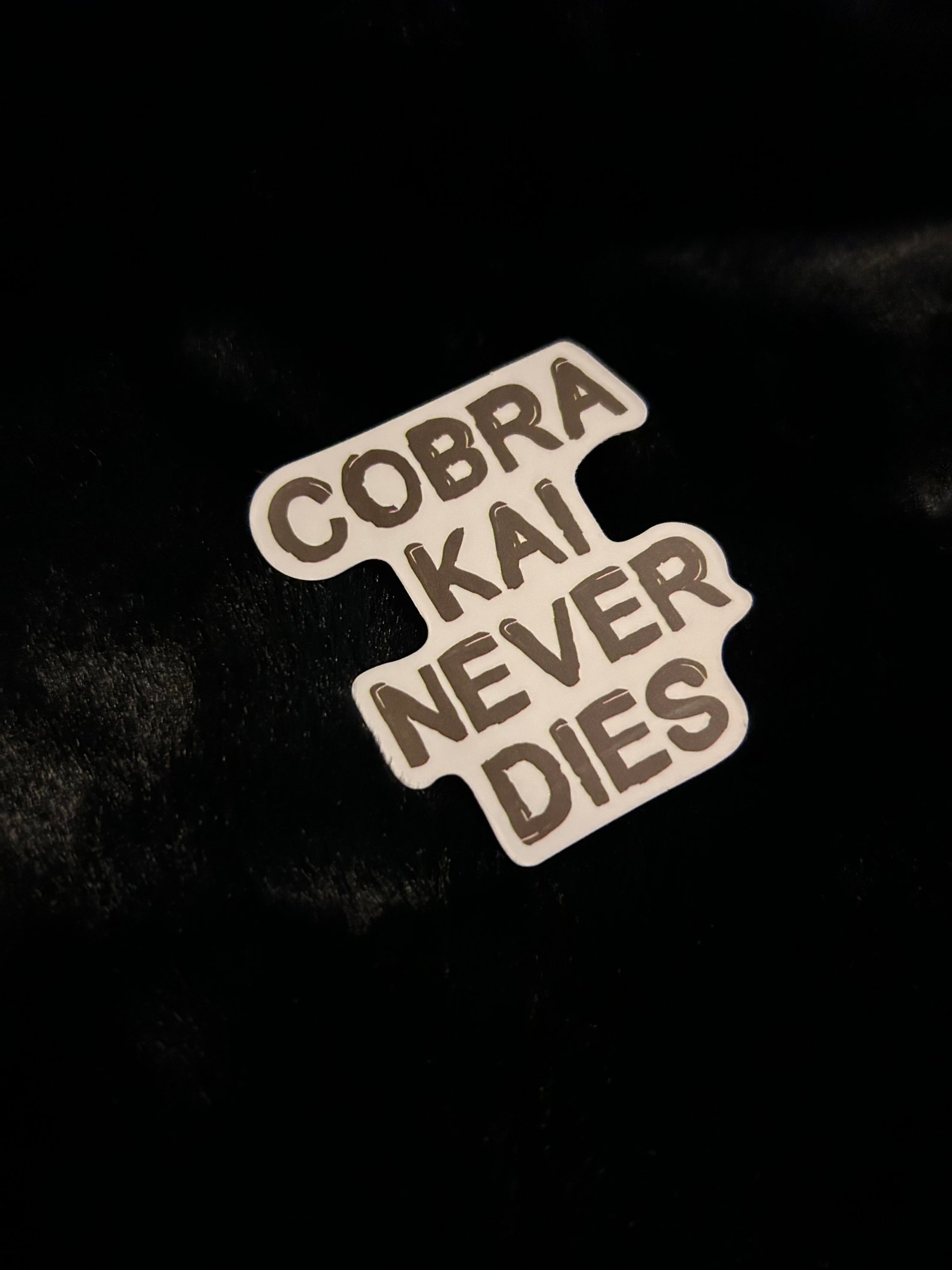 Cobra Kai Never Dies Saying Logo Decal Larusso Macchio Lawrence Zabka ...