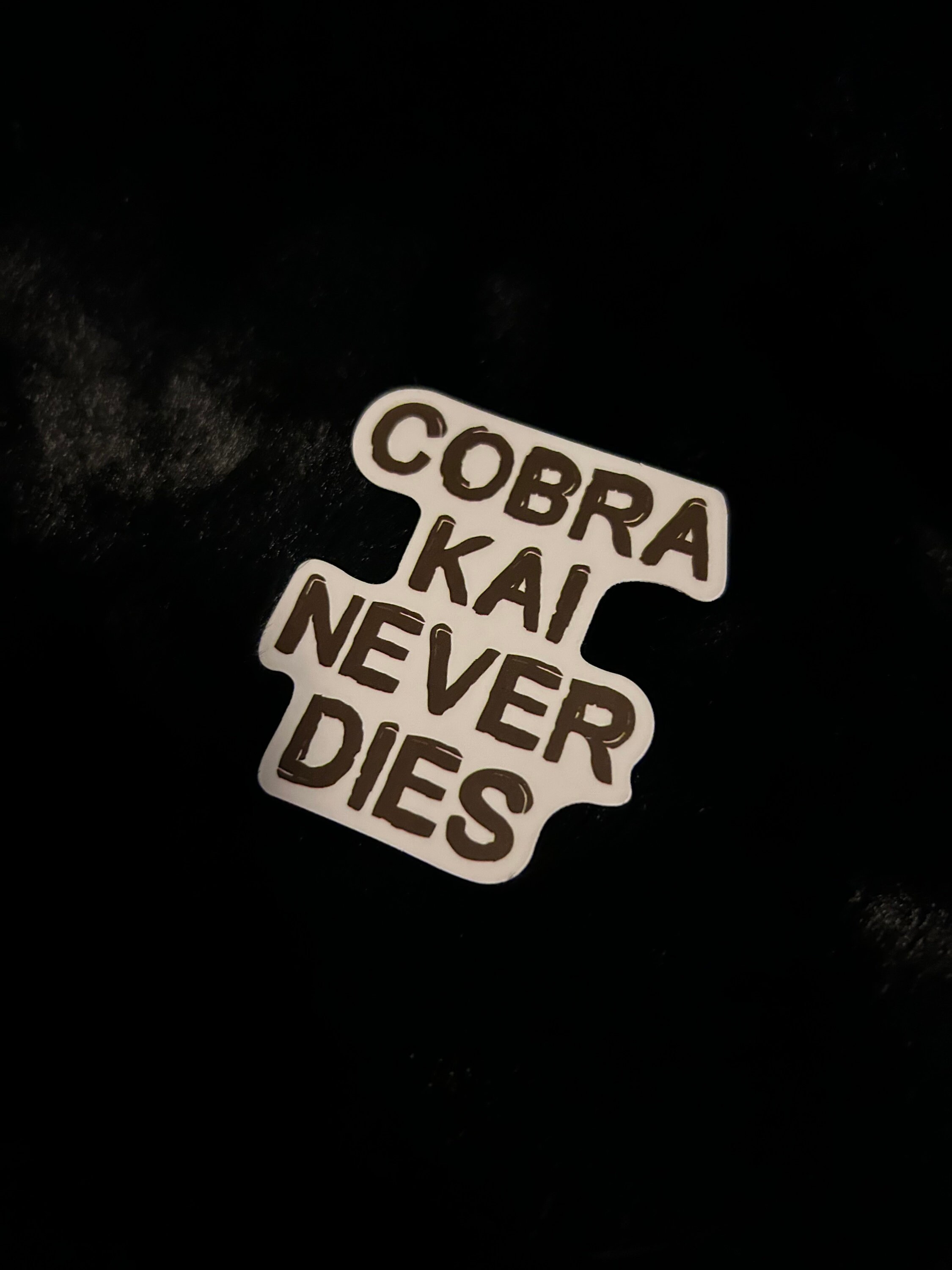 Cobra Kai Never Dies Saying Logo Decal Larusso Macchio Lawrence Zabka ...