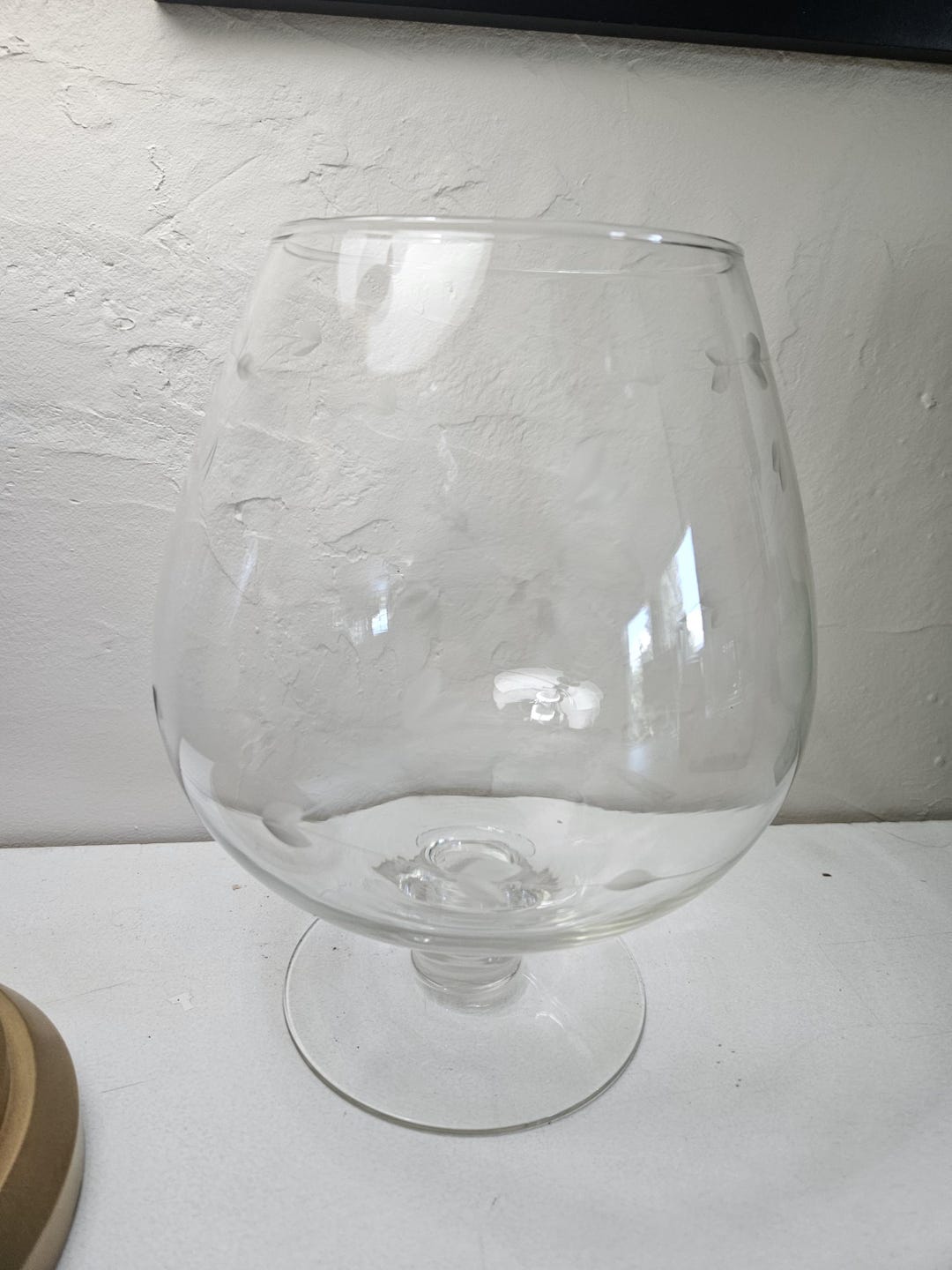 Princess House Punch Bowl Brandy Snifter Style Heritage Pattern Glass 9 ...