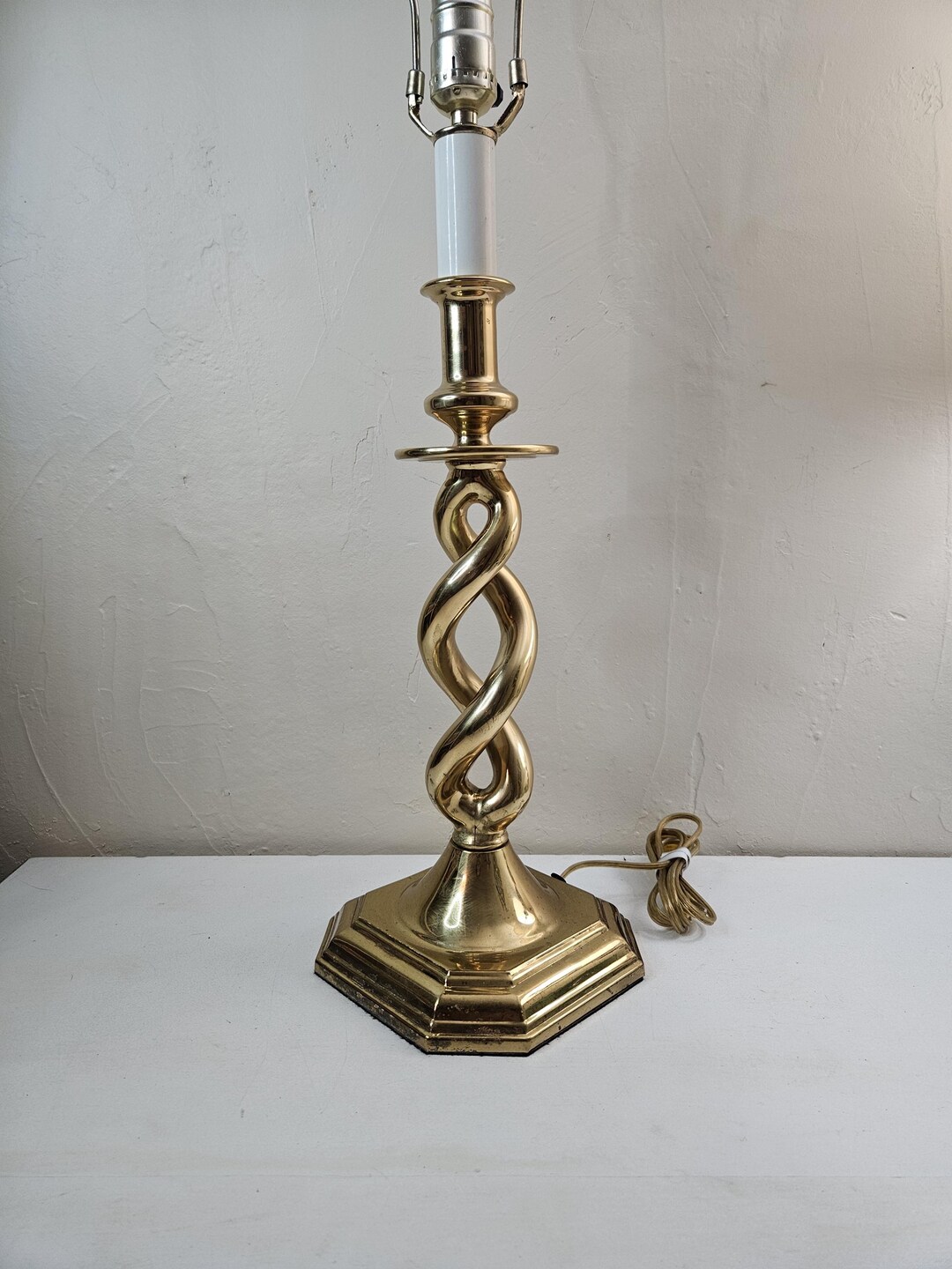 Berman Brass Barley Twist Spiral Table Lamp 90s Vintage Lighting - Etsy