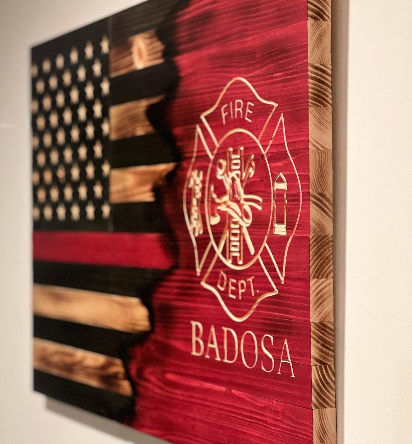 Engraved Firefighter Flag - Etsy