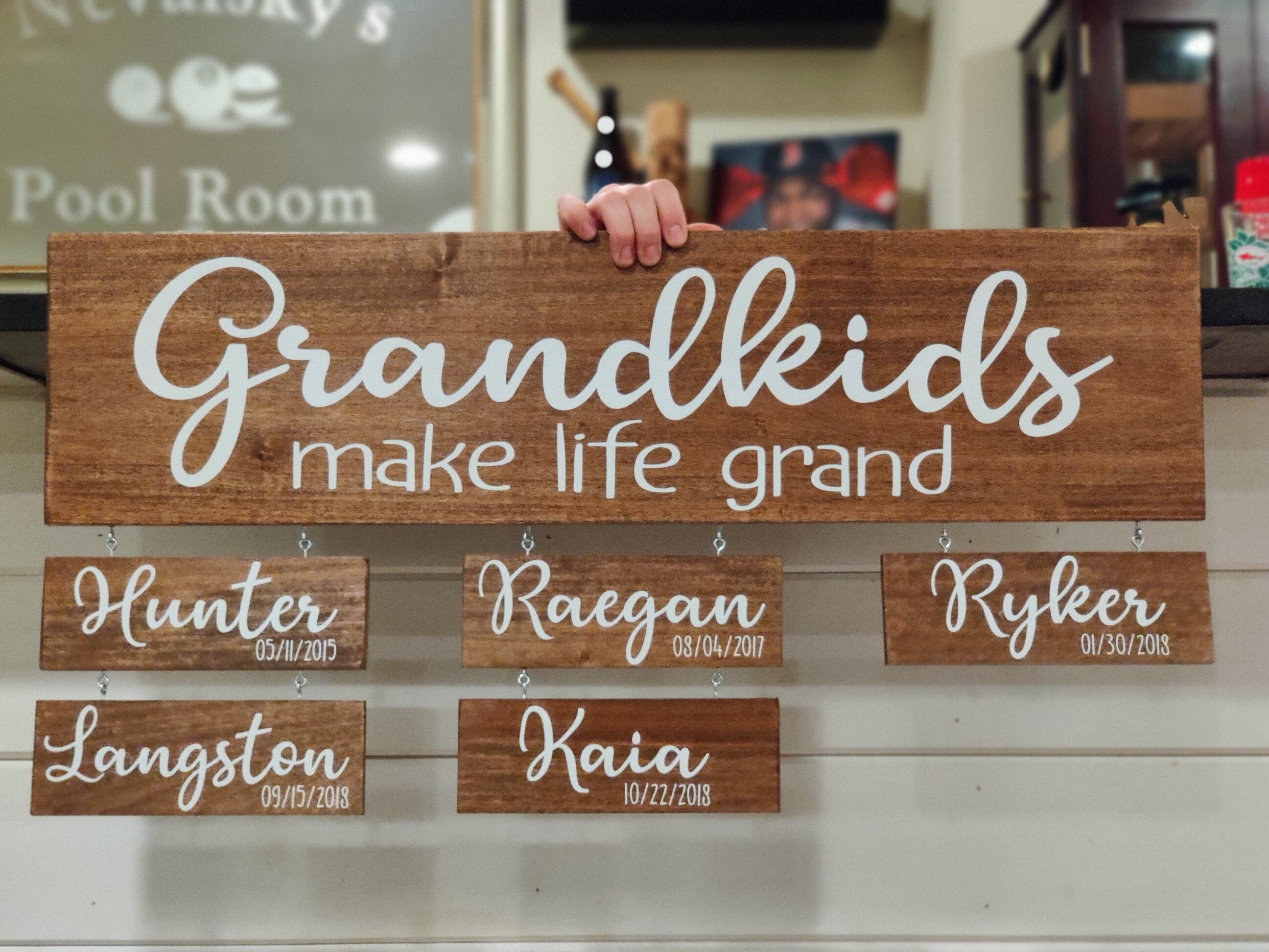 Grandkids Make Life Grand Wooden Sign - Etsy