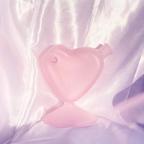 Glass Heart Pipe Girly Pipe Love Girls Gift Unique Pipe Hand - Etsy