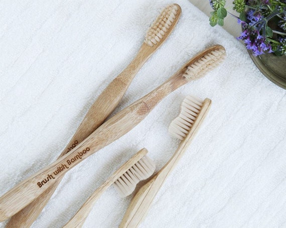 Biodegradable Bamboo Toothbrush | Etsy