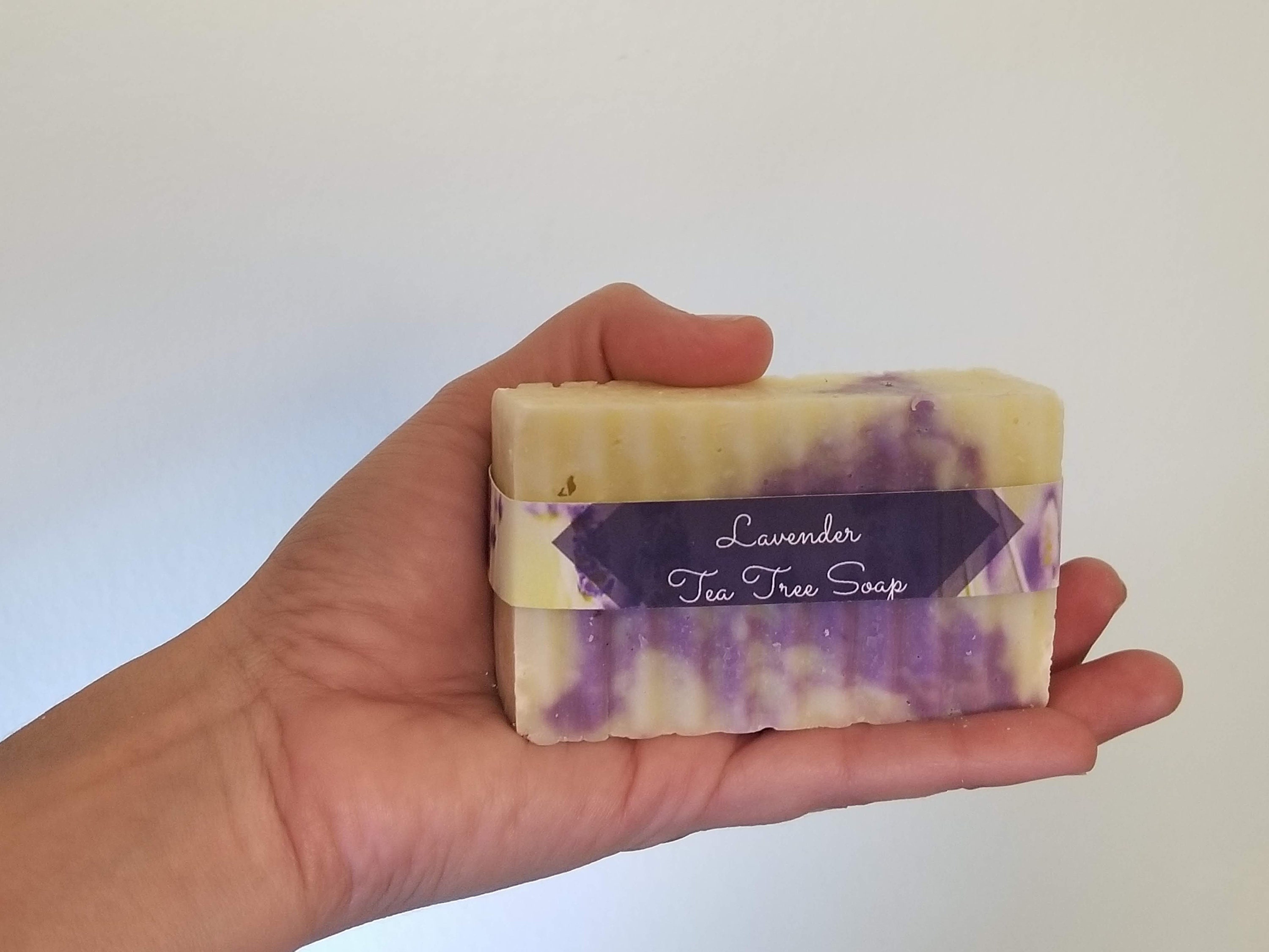 Homemade All Natural Lavender Tea Tree Soap Bar - Etsy