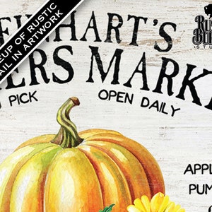 Autumn Fall Farmers Market Modern Farmhouse Rustic Wall Decor Canvas ...